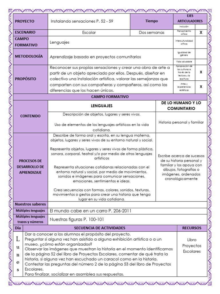 2° S23 y 24 Planeación Profa Kempis | PDF | Calendario | Aprendizaje
