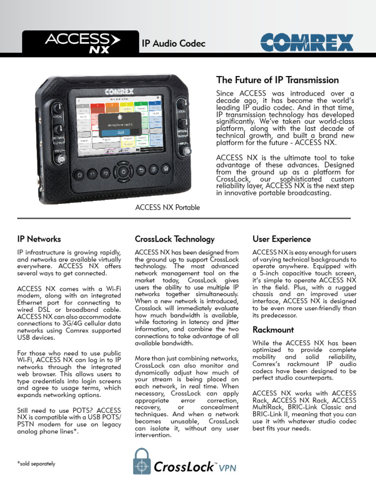 ACCESS NX Brochure March 2019 | PDF | Computer Network | Modem