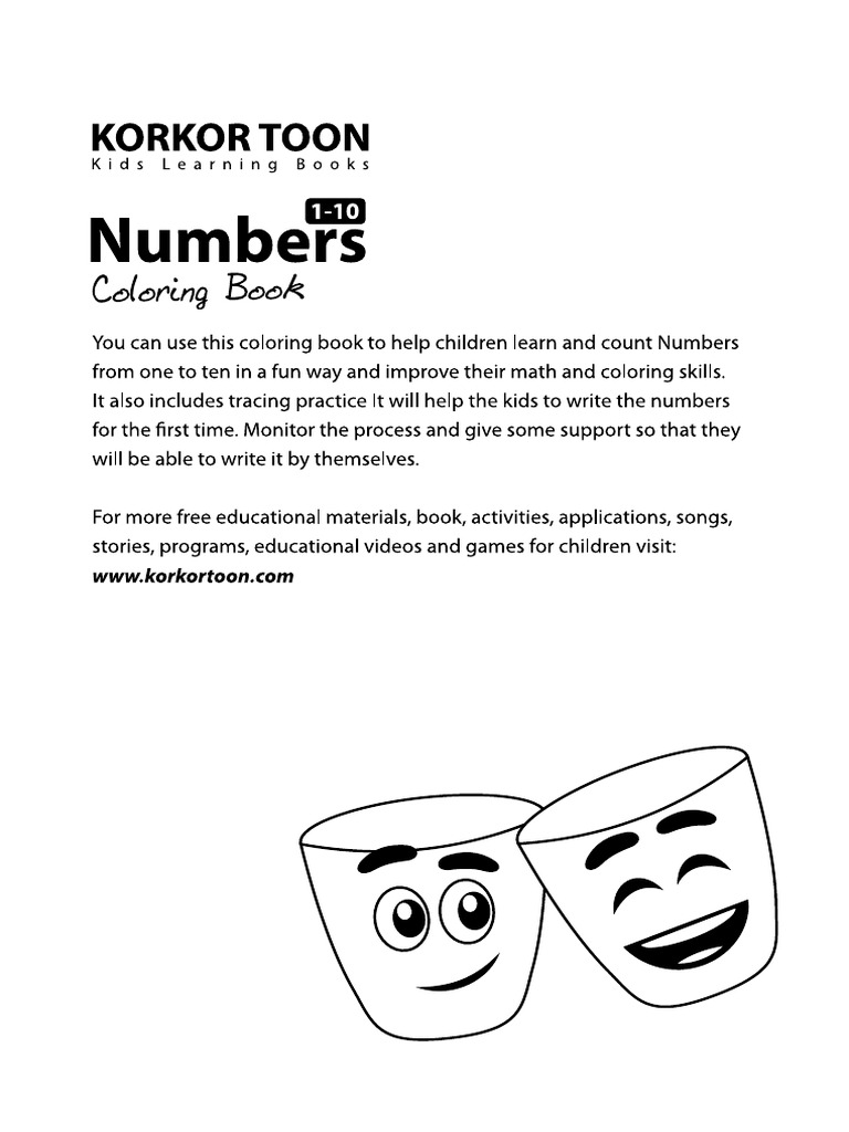 Numbers Coloring Book 1 10 2 | PDF
