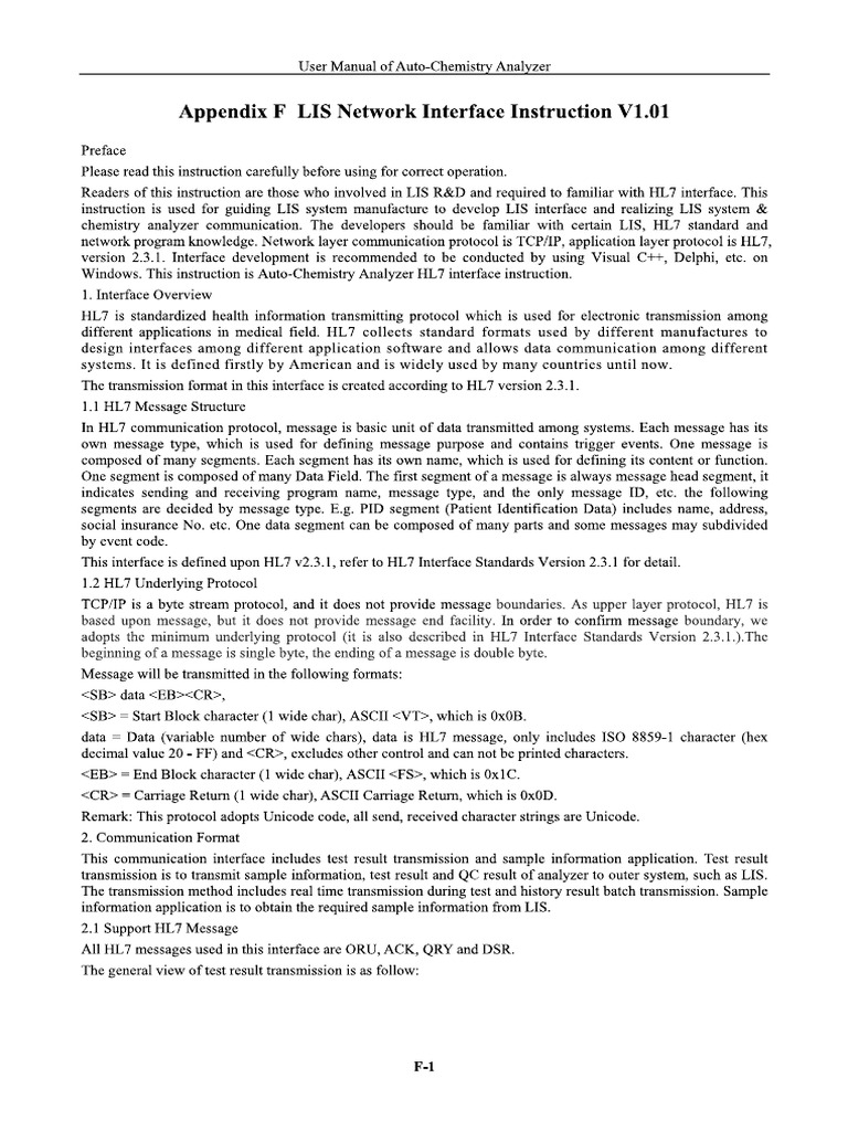 Manual de Interface - LIS - CS680 | PDF