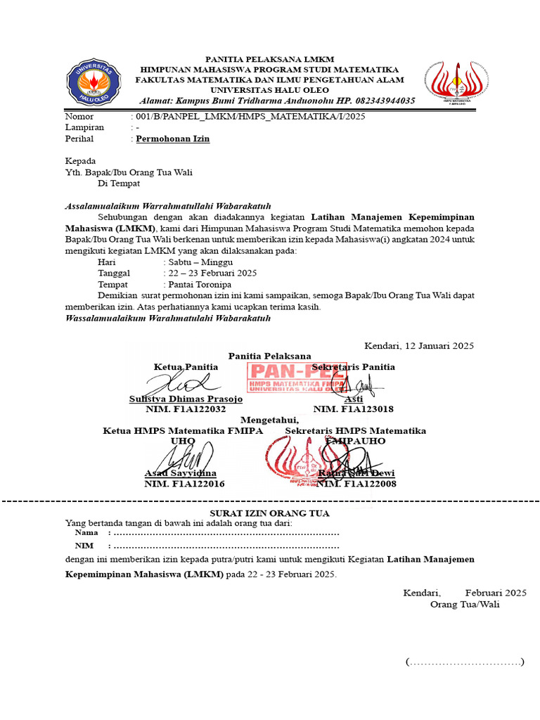 Surat Izin LMKM 2025 | PDF