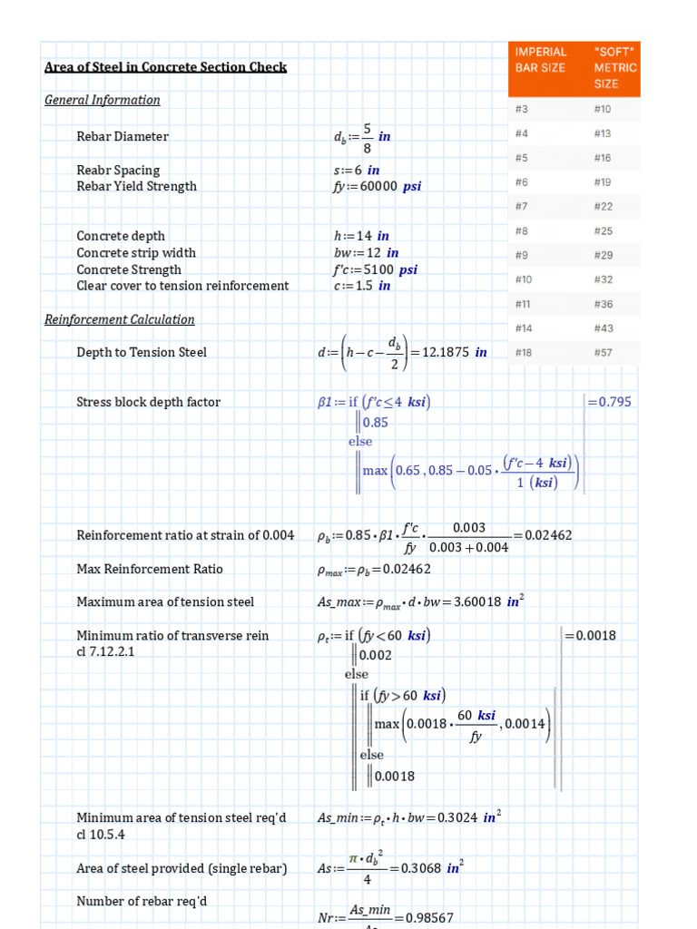 16 rebar check | PDF | Strength Of Materials | Solid Mechanics