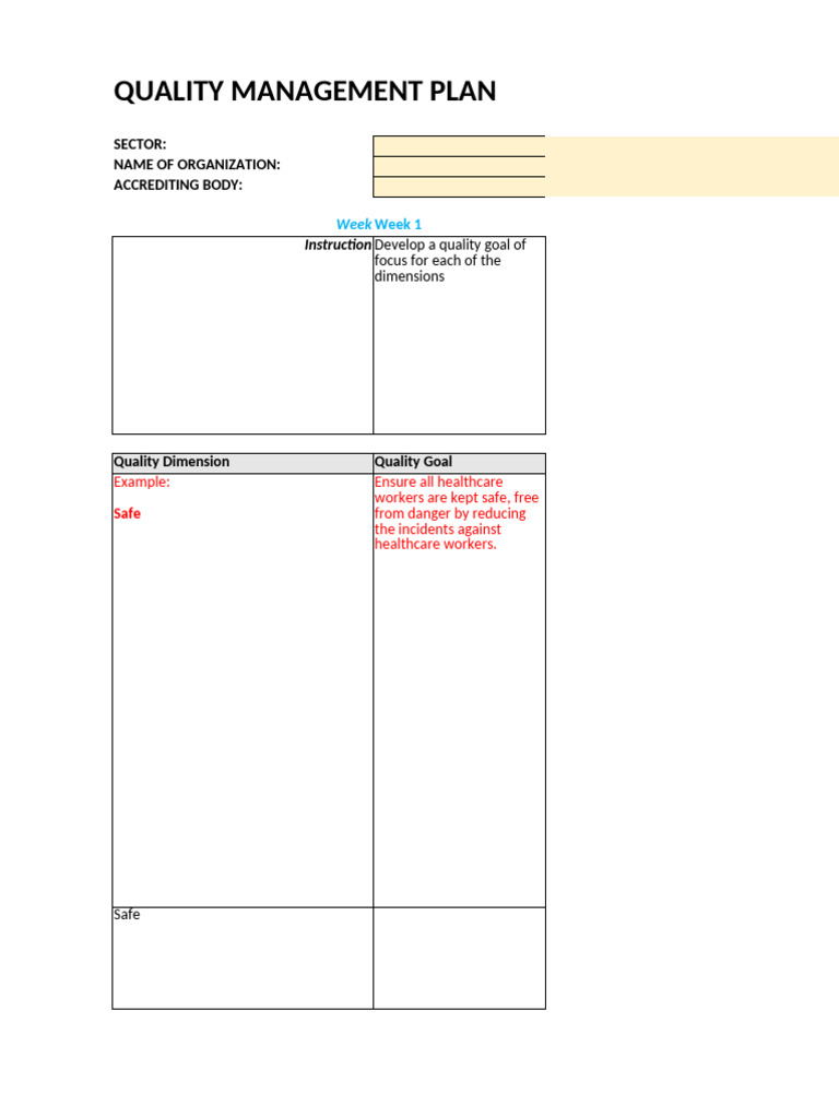 Healthcare Quality Improvement Plan | PDF | Health Care | Health ...