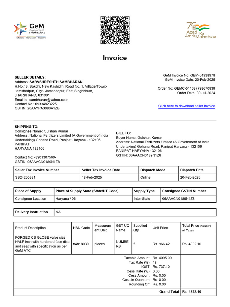 GEM_invoice | PDF | Invoice | Taxes