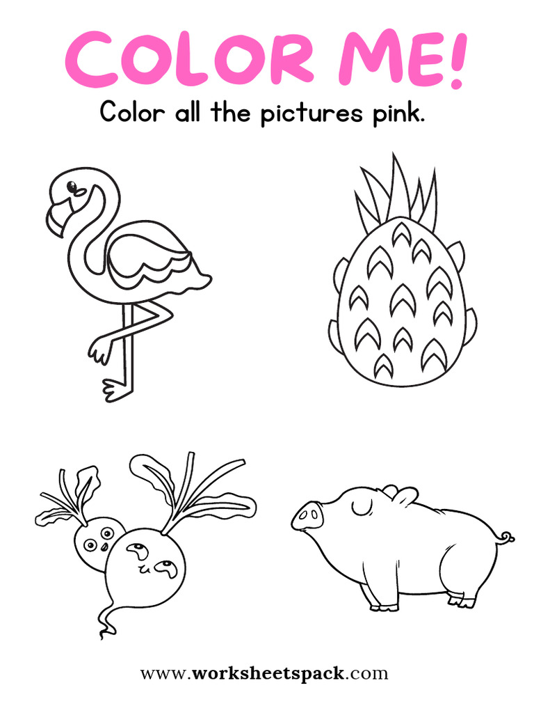 Pink Coloring Fun for Kids | PDF