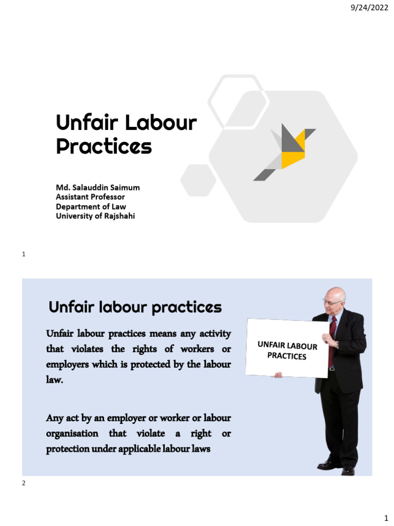 Unfair Labour Practices Explained | PDF | Trade Union | Strike Action