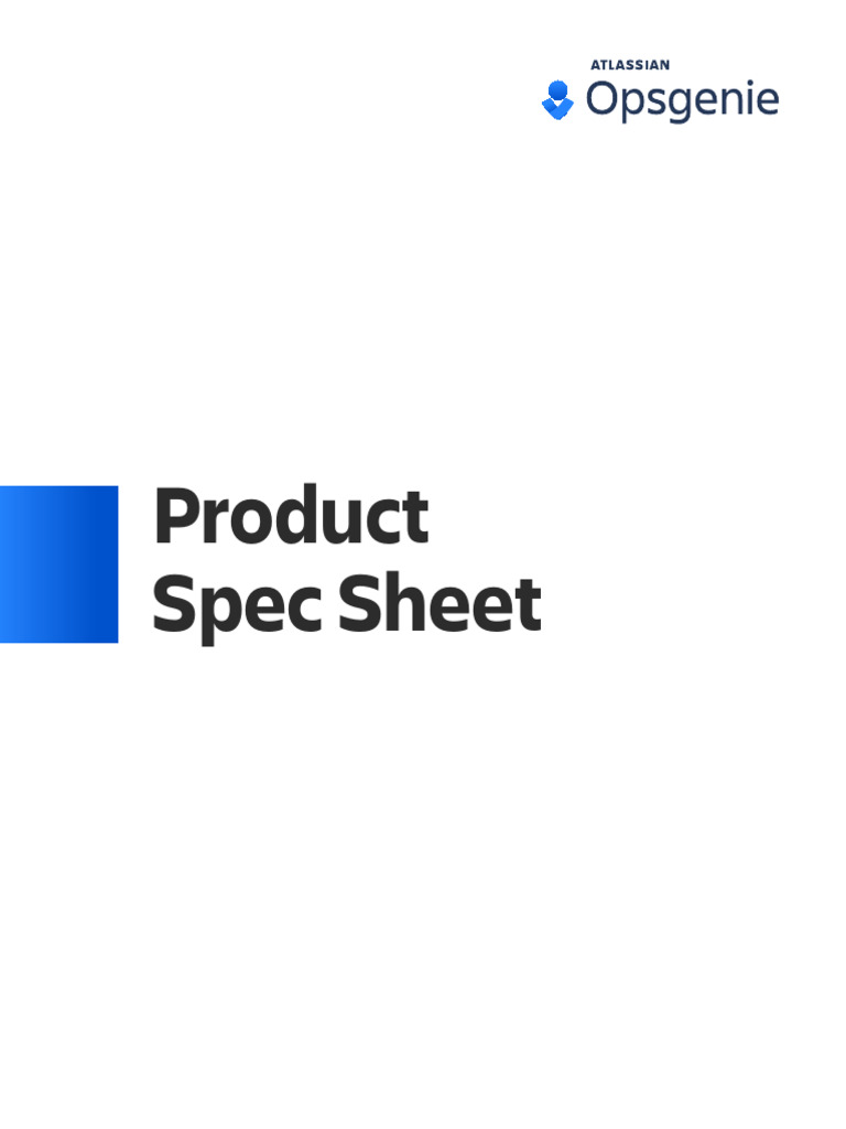 Opsgenie Product Spec Sheet | PDF | Information Technology Management ...