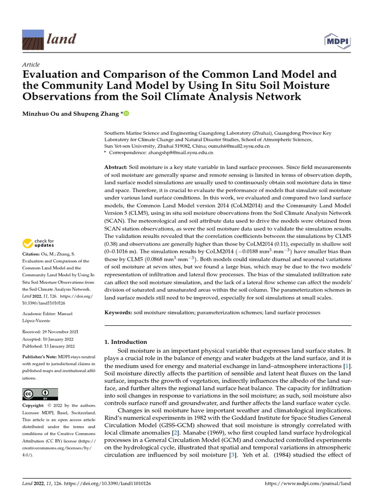 Land 11 00126 | PDF | General Circulation Model | Climate