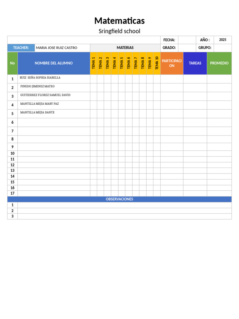 Lista de Notas Mate Geo y Estadistica | PDF