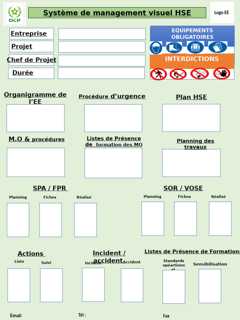 Tableau de Management Visuel Hse | PDF