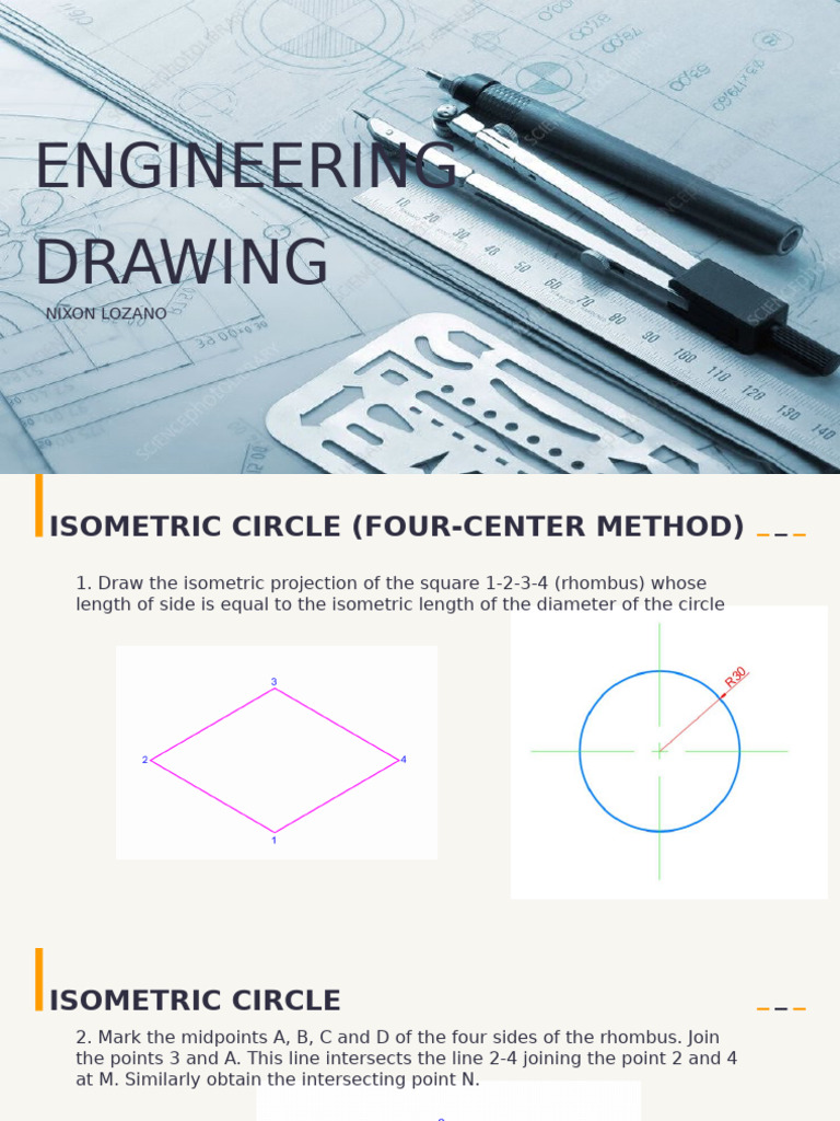 Isometric Circle and Cylinder Drawing Guide | PDF