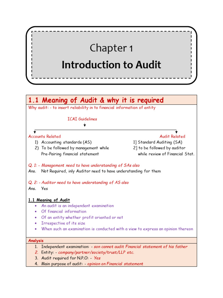 Introduction to Audit: Key Concepts | PDF | Audit | Financial Audit