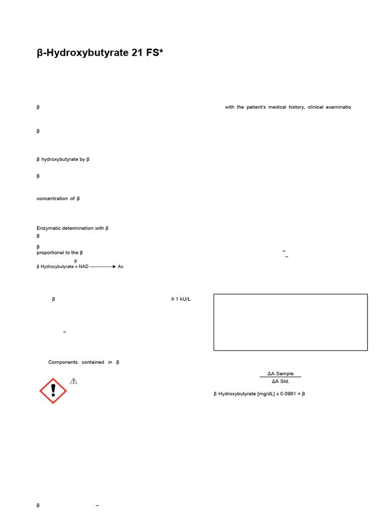 PI - BX-3010 Reagents B-Hydroxybutyrate 21 FS - V1 | PDF | Biochemistry ...