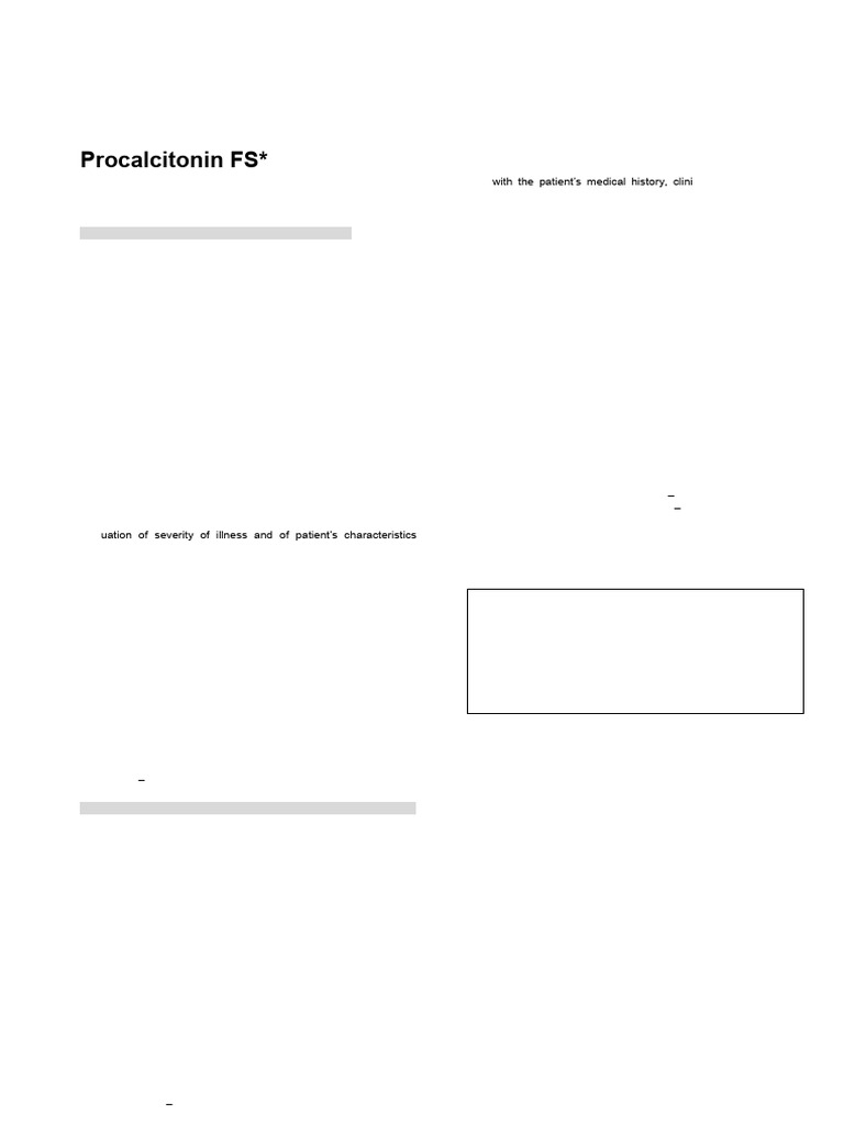 PI - BX-3010 Reagents Procalcitonin FS - V8 | PDF | Medicine | Clinical ...