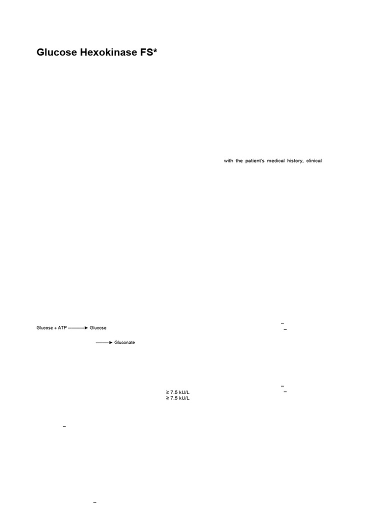 PI - BX-3010 Reagents Glucose Hexokinase FS - V1 | PDF | Glucose ...