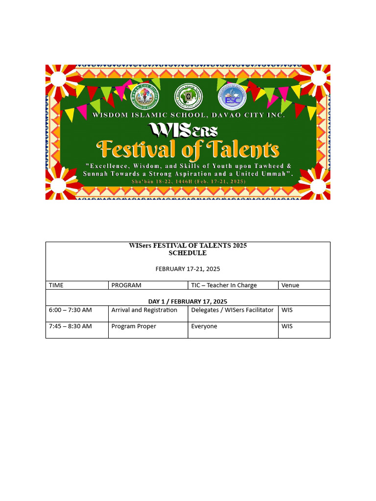 Festival of Talents g7 Shs Program Flow | PDF | Religious Literature ...