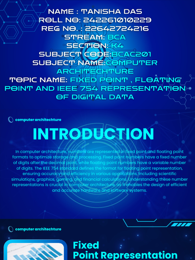 Blue and White Modern Data Analysis Presentation | PDF | Arithmetic | Computing