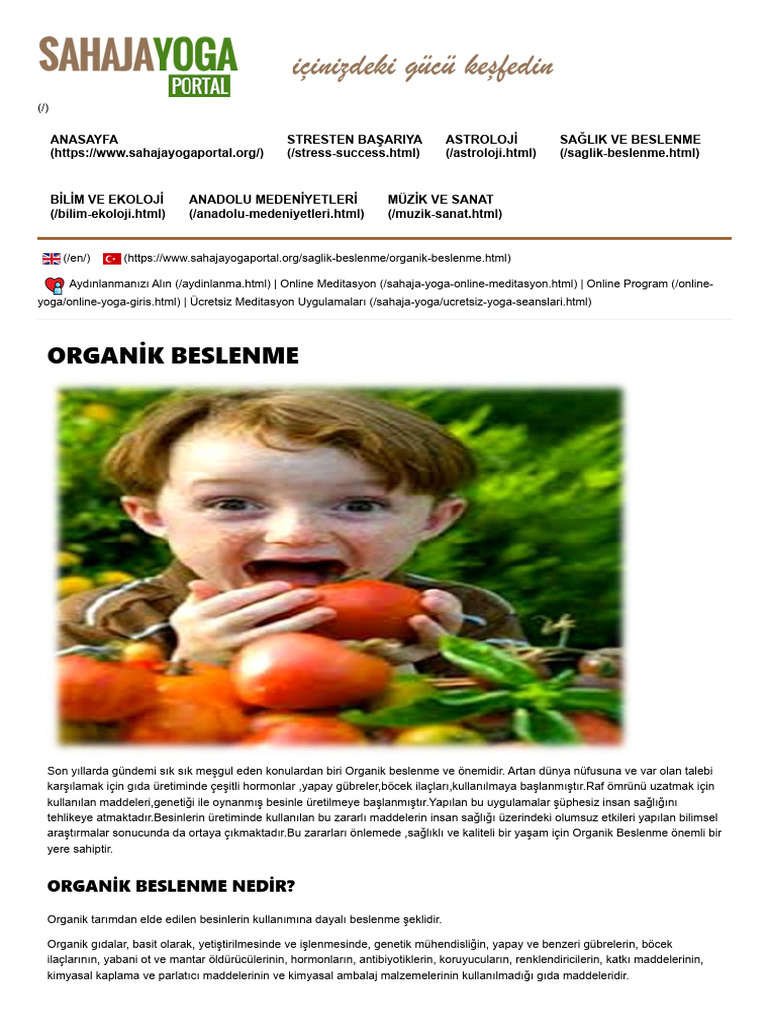 Organik Beslenme | PDF