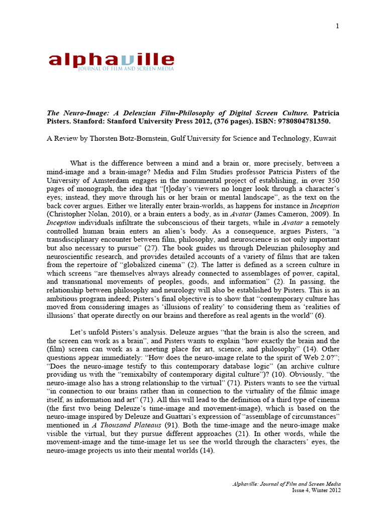 Pisters Review Botz-Bornstein | PDF