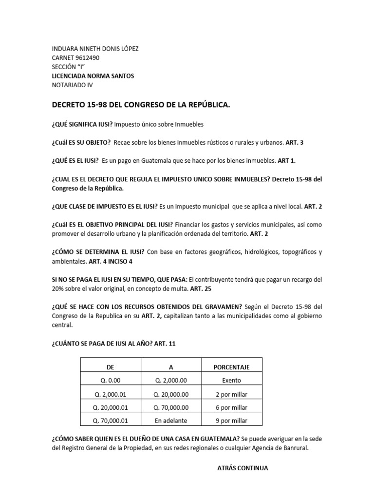 Guía sobre el IUSI en Guatemala | PDF | Impuestos | Multa (pena)