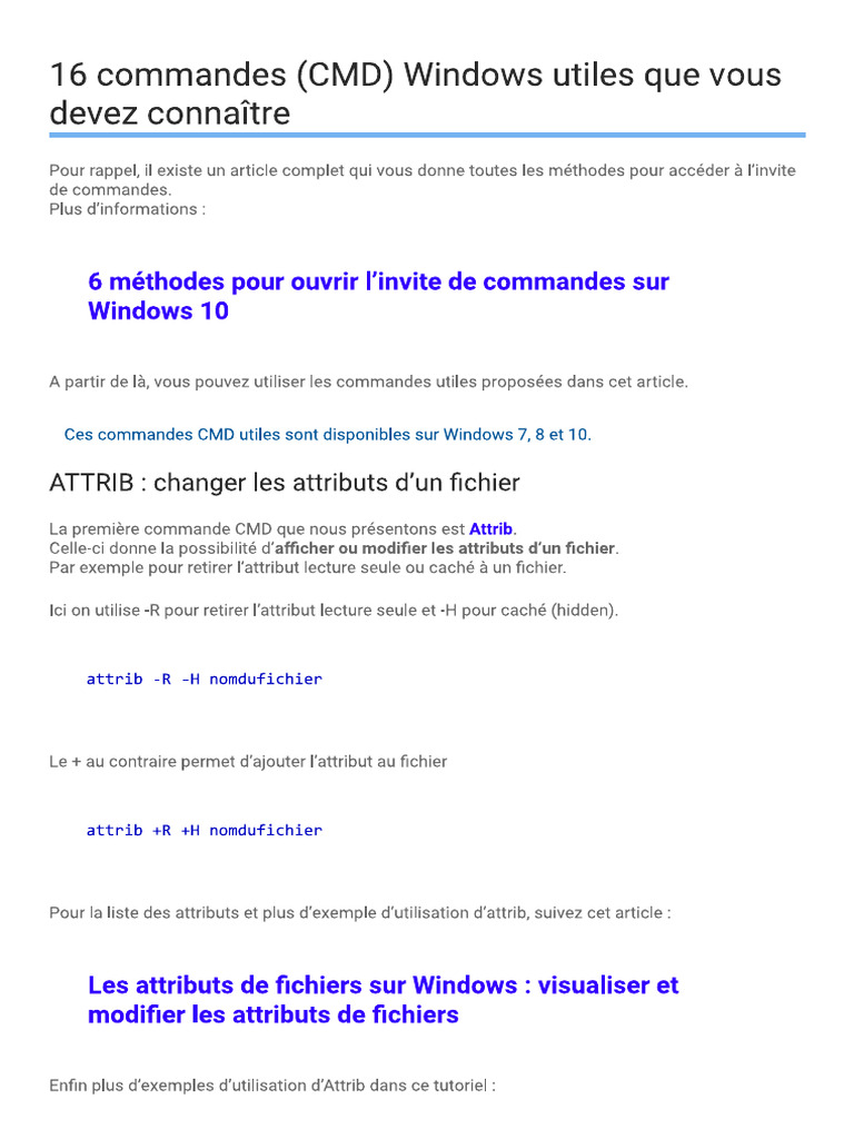 Liste_commande_CMD_de_base | PDF