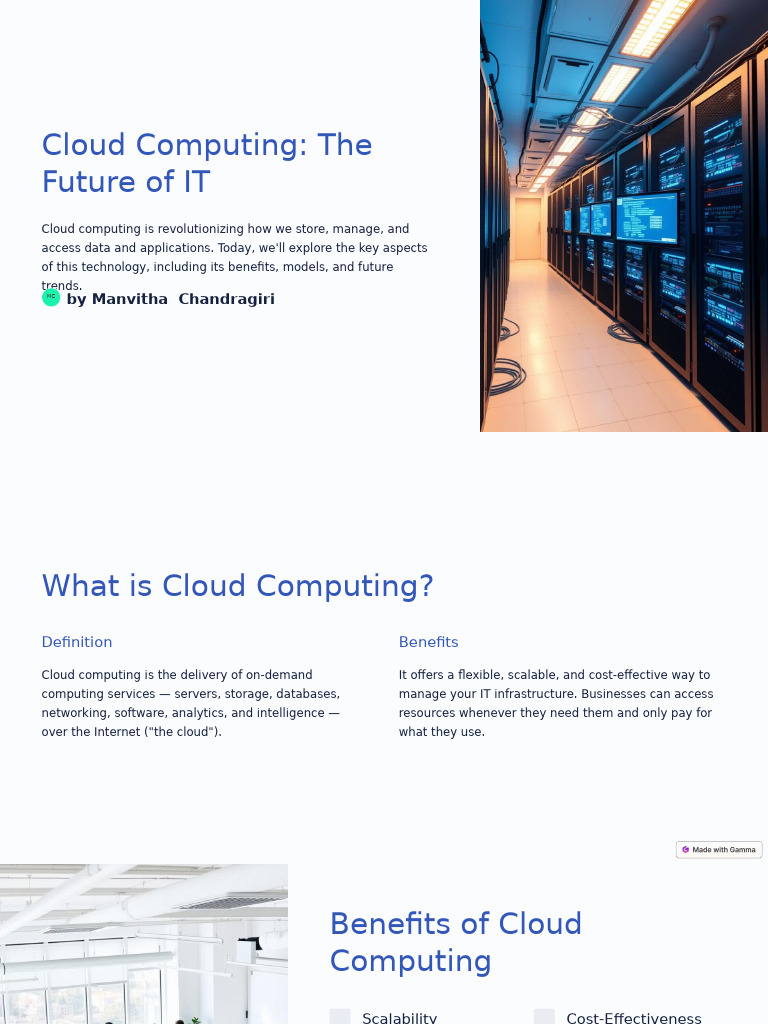 Cloud Computing: Benefits & Models Explained | PDF | Cloud Computing | Scalability