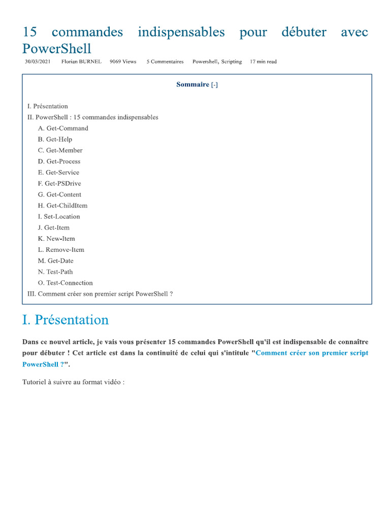 Liste Commande Powershell | PDF