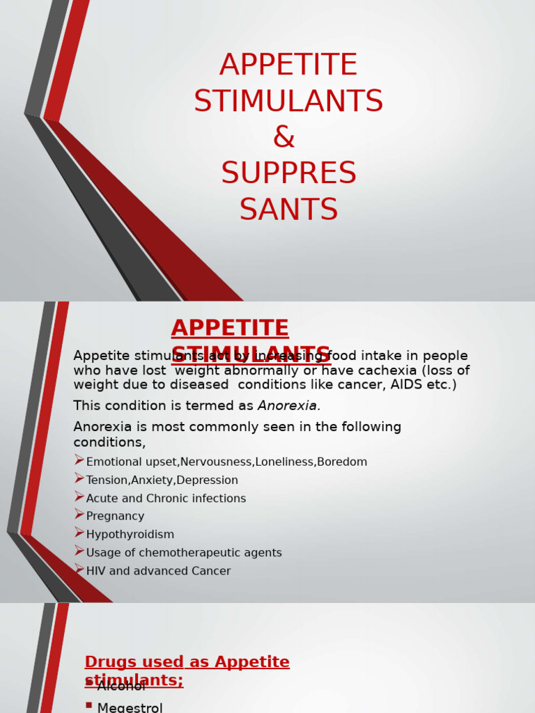 Pharmacology of Appetite Modulators | PDF | Appetite | Drugs