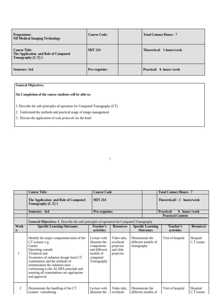 CT Imaging Techniques and Protocols | PDF | Ct Scan | Tomography