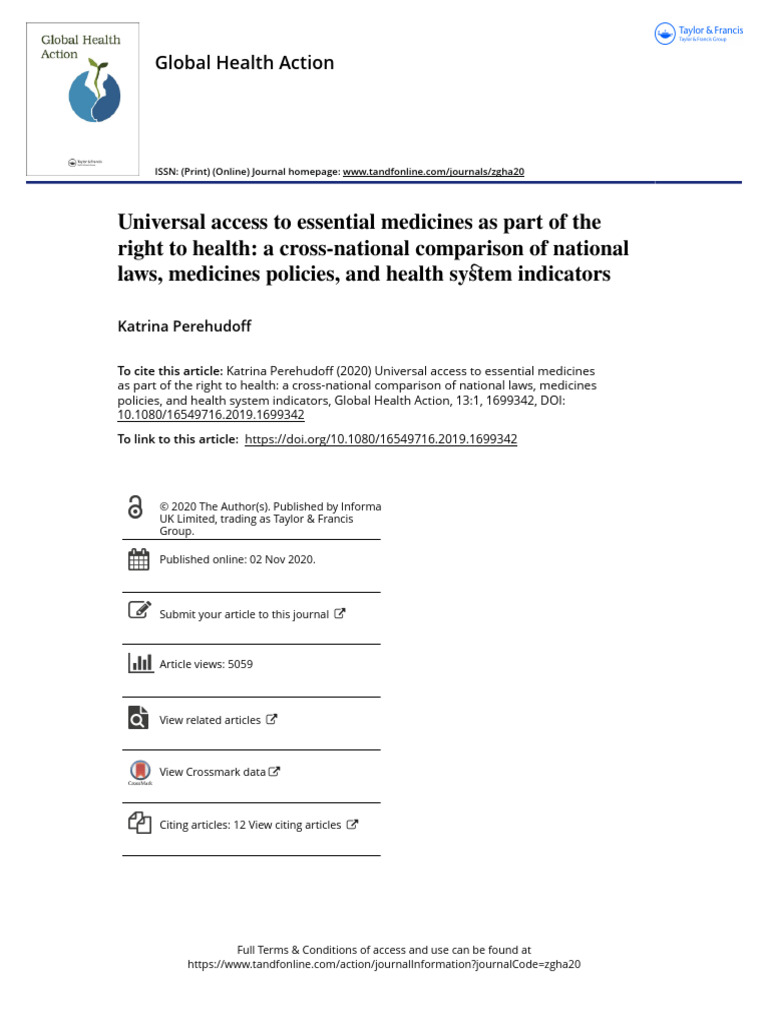 Universal Access to Essential Medicines | PDF | World Health ...