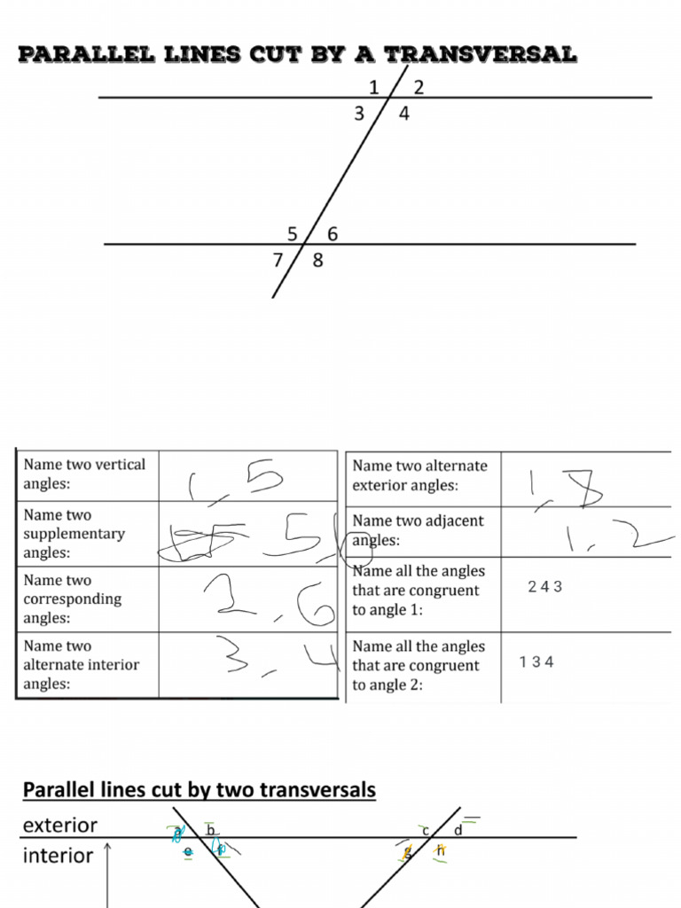 Copy of Transversals Notes | PDF