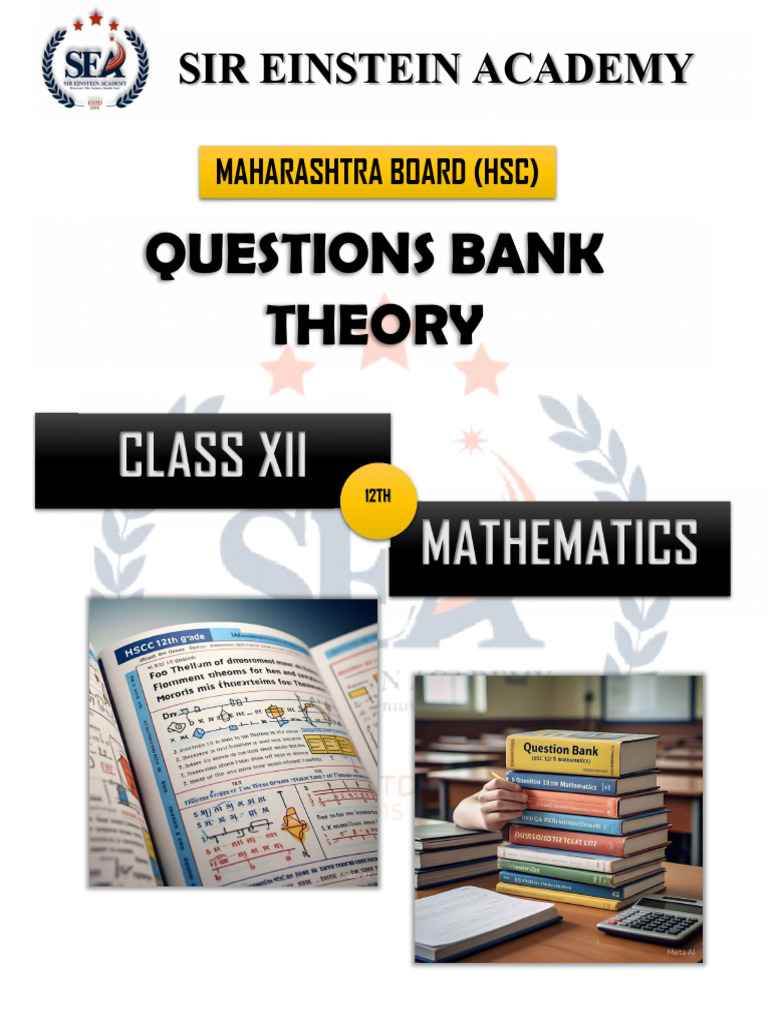 Class 12 Maths Question Bank HSC | PDF