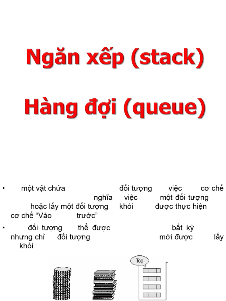 Cau Truc Du Lieu Va Giai Thuat c4 Ngan Xep (Stack) Hang Doi (Queue) [Cuuduongthancong.com] | PDF