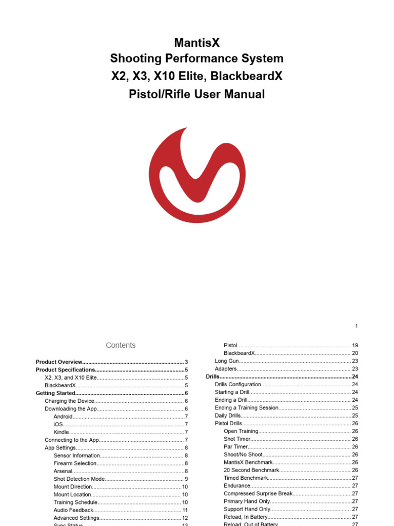 MantisX SPS Pistol - Rifle User Manual-1 | PDF | Firearms | Trigger ...