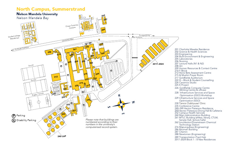 Nelson Mandela University North Campus Map | PDF