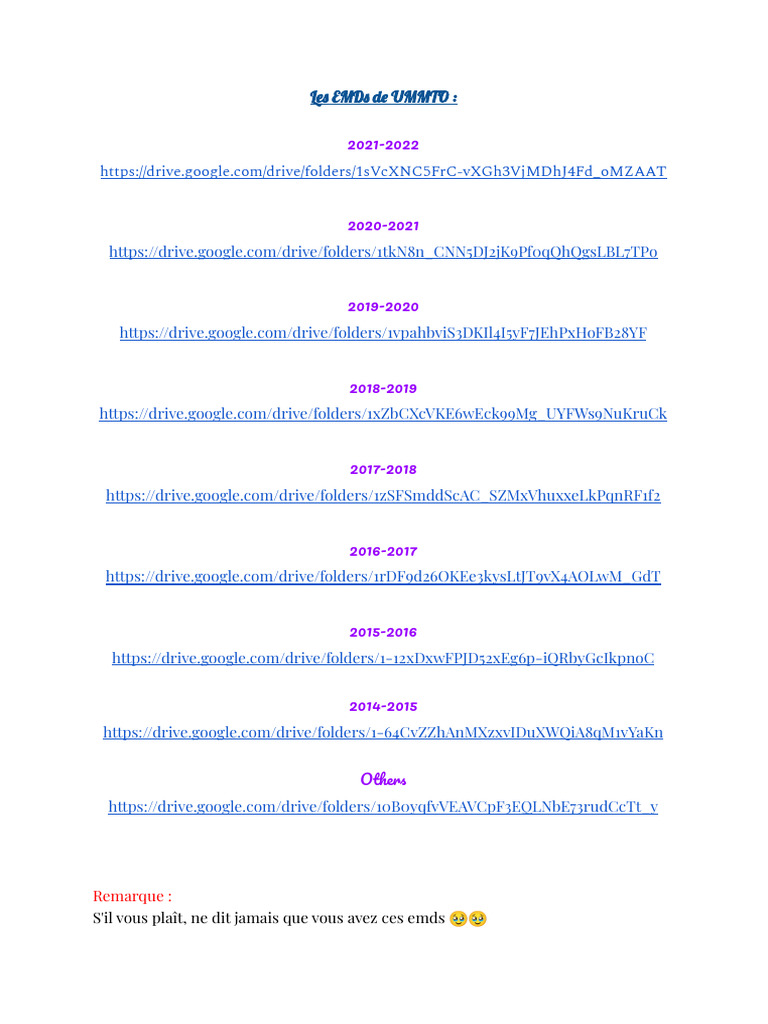 Les EMDs de UMMTo | PDF