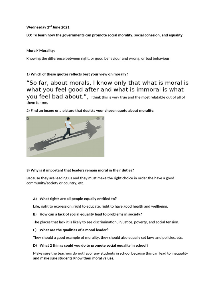 Morality | PDF