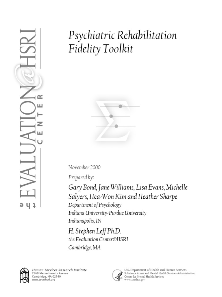 1 best 117 pages Measurement of fidelity in psychiatric rehabilitation ...