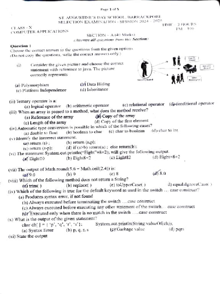 SJC Icse 2025 Computer Applications Prelims Paper | PDF | Computer ...