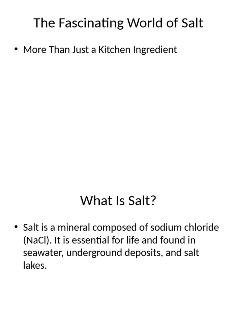 Salt Presentation | PDF