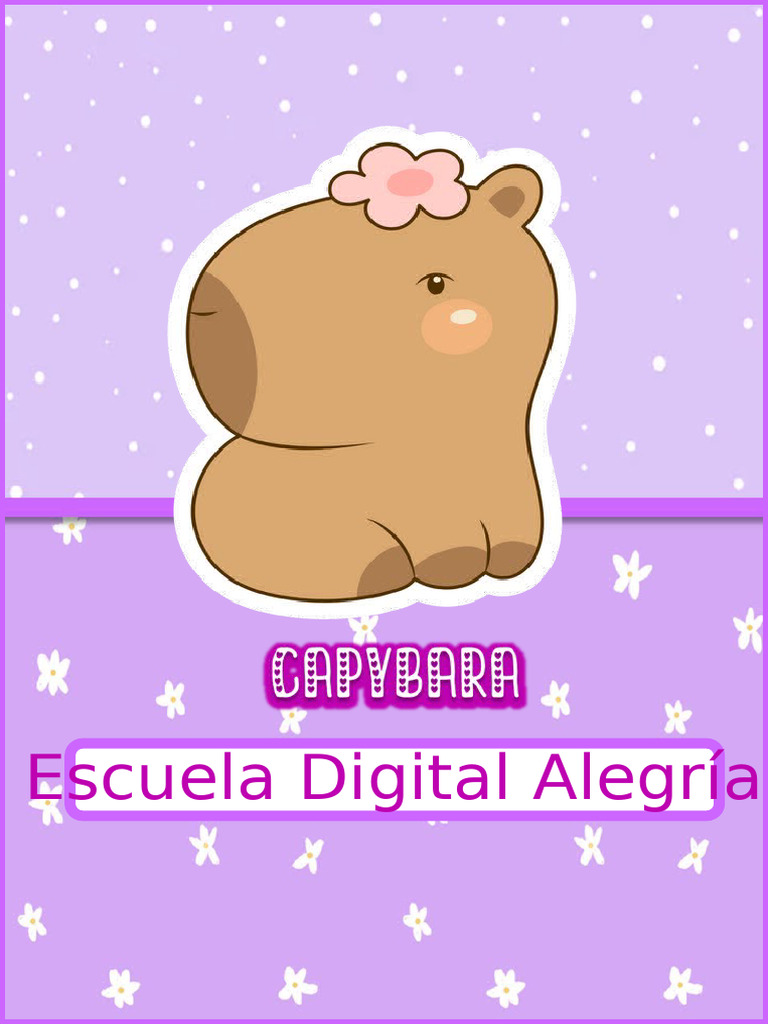 Capybara Flores Lila | PDF