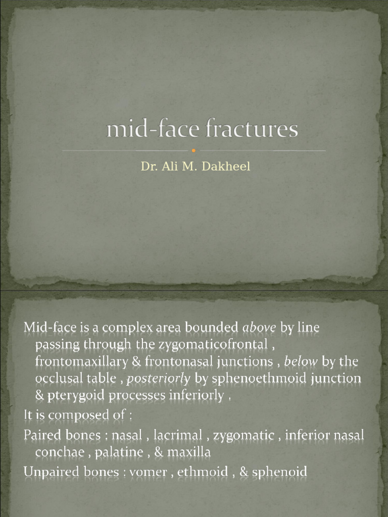 Mid-Facial Skeleton and Lefort III Fractures | PDF
