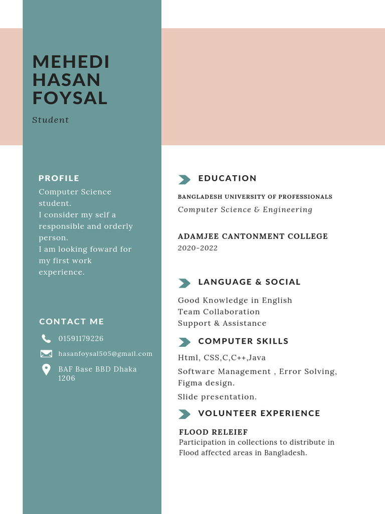 White Simple Student CV Resume | PDF