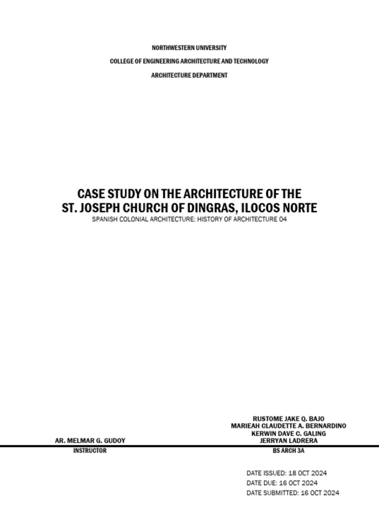 Dingras Church Case Study | PDF