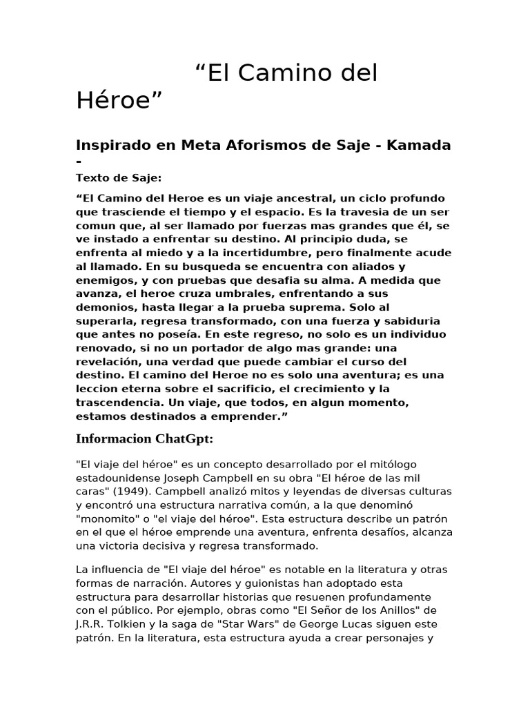 El Camino del Heroe | PDF