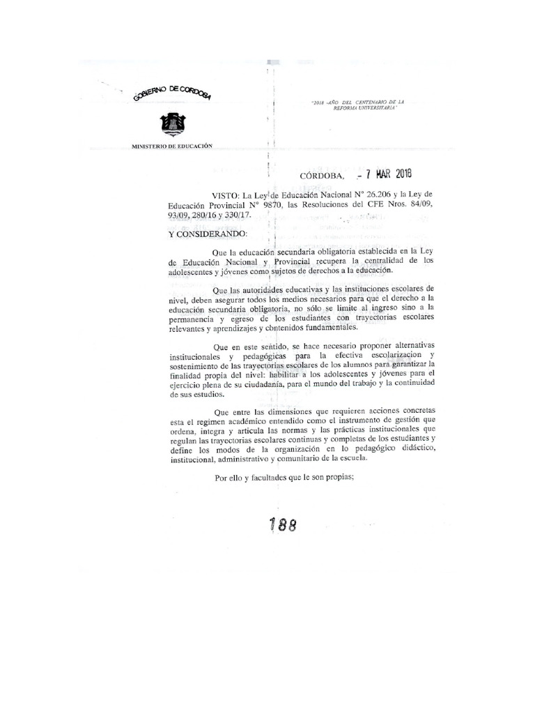 Resolucion188-18 Texto Original | PDF