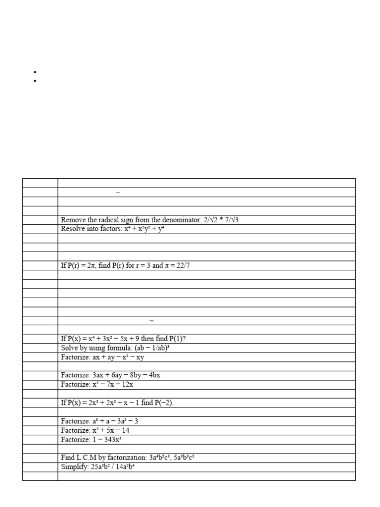 10th Class Math Guess Paper 2025 | PDF | Matrix (Mathematics ...