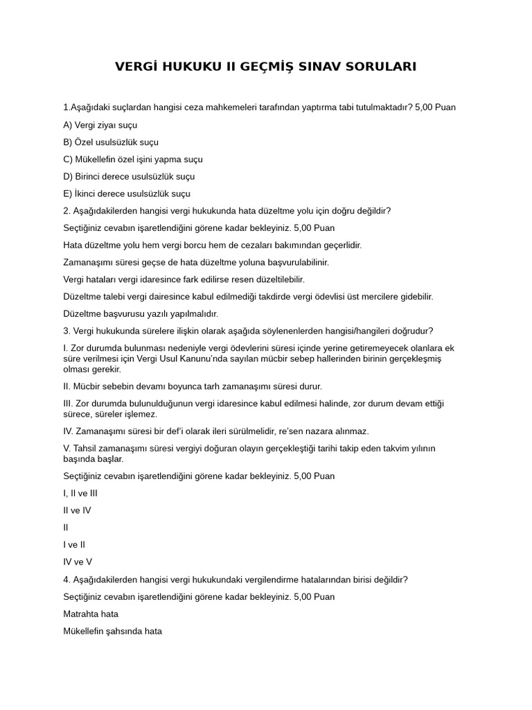 Vergi Hukuku | PDF