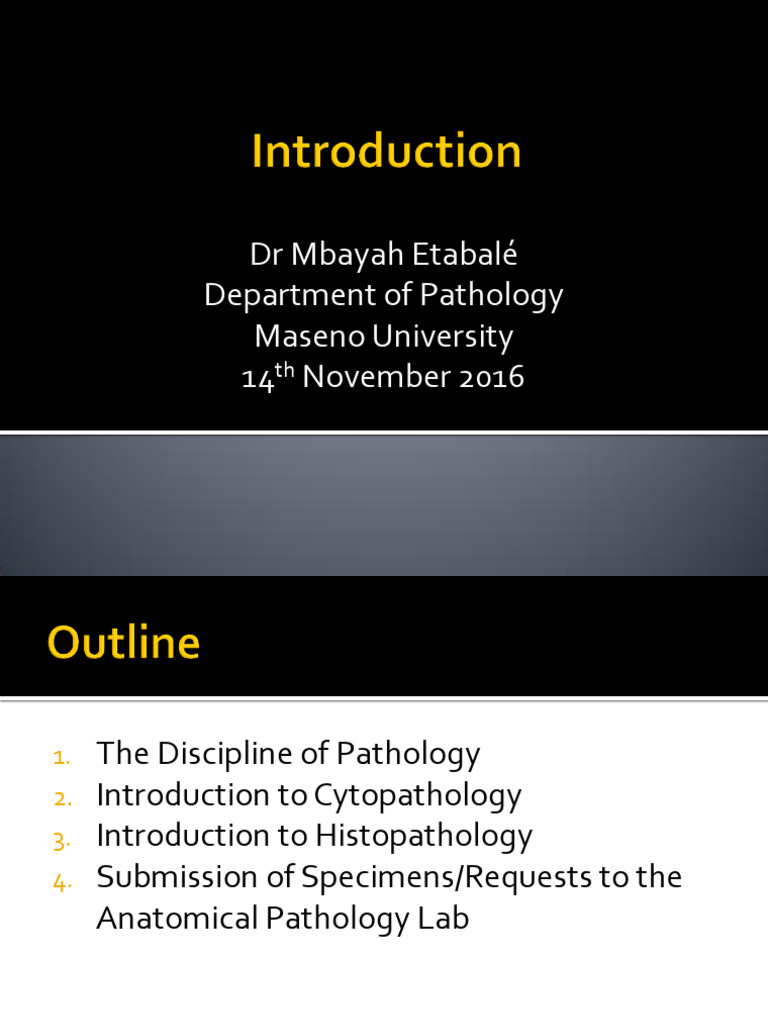 Introduction To Pathology | PDF | Cytopathology | Pathology