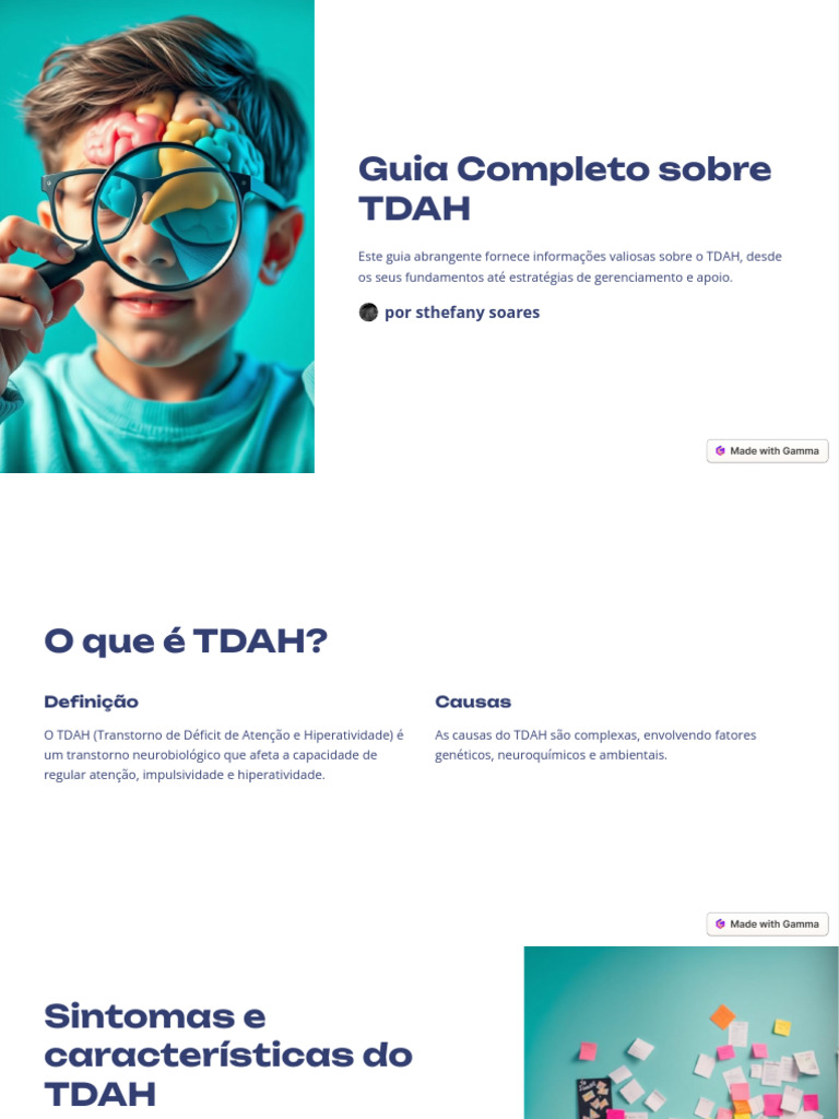Guia Completo sobre TDAH e Gestão | PDF | Transtorno de déficit de ...